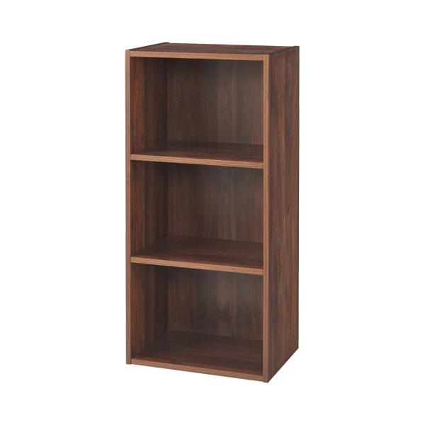 メーカー：不二貿易 　品番：SLE1-15-8040-BMBR   便利な3段収納ボックス。　　＜木目調＞＜使用イメージ＞