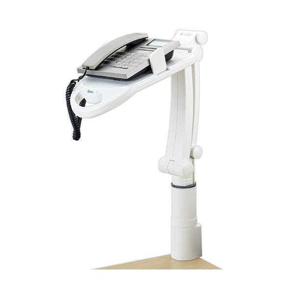 メーカー：アスカ　 品番：TS9802  360°回転し、手前に引き寄せられるテレフォンアーム。　　手前に引き寄せ可能。取り付け簡単なクランプタイプ。