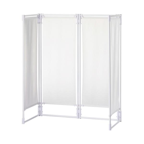 メーカー：積水樹脂　 品番：PO-1  集中しやすく！在宅ワークのON・OFFの切り替えが可能。　　使わない時はたたんですっきり収納。スクリーンを取り外して、洗濯物を干したり、お好みの生地に付け替えも可能。＜使用イメージ＞