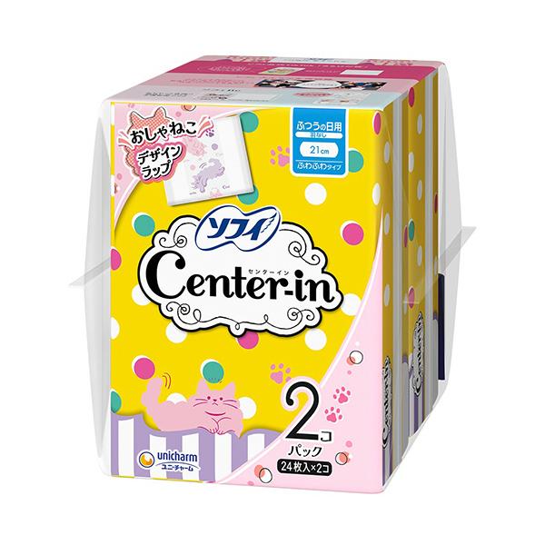 メーカー：ユニ・チャーム　 品番：443601  やさしい肌ざわりとまんなか吸収、かわいい猫デザインでHappy気分。　　