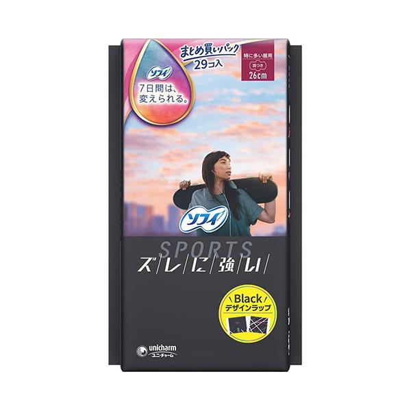 メーカー：ユニ・チャーム　品番：409933　最先端フィットテクノロジー搭載、驚くほどズレに強いソフィSPORTS　