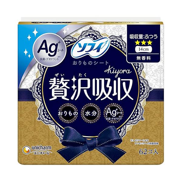 メーカー：ユニ・チャーム　 品番：350248  水分ケアもできるおりものシート。Ag+シート搭載。　　