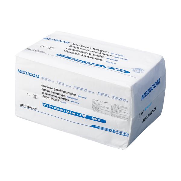メーカー：メディコム・ジャパン   品番：2108   吸水性に優れ、やわらか。使いやすい４ツ折ガーゼ。