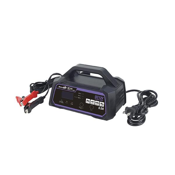 メーカー：大自工業　 品番：MP-210  パルス充電でバッテリーのパワーが復活！オートバイ、軽自動車、普通自動車、小型農機に好適！ハイブリッド車にも　　＜パッケージ＞＜使用イメージ＞