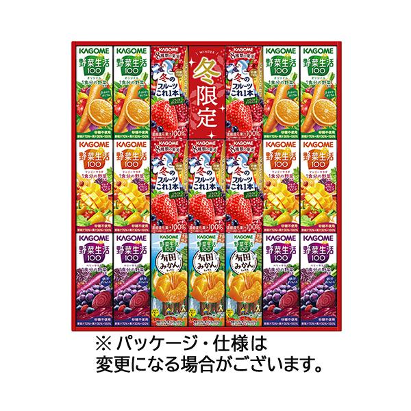 メーカー：カゴメ　 品番：302712  定番の野菜生活に加えて、冬にぴったりの味わいの冬のフルーツこれ一本と野菜生活100 有田みかんミックスの詰合せ。　　