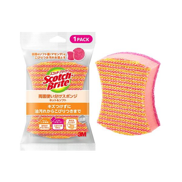 メーカー：３Ｍ　 品番：DSS-02K  用途によって両面を使い分けることができる便利なキッチンスポンジ。　　