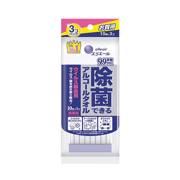 メーカー：大王製紙 　品番：Eジヨケイウ10*3M   【アルコール配合】お手拭きにもテーブル周りの除菌もこれ一つ。　　