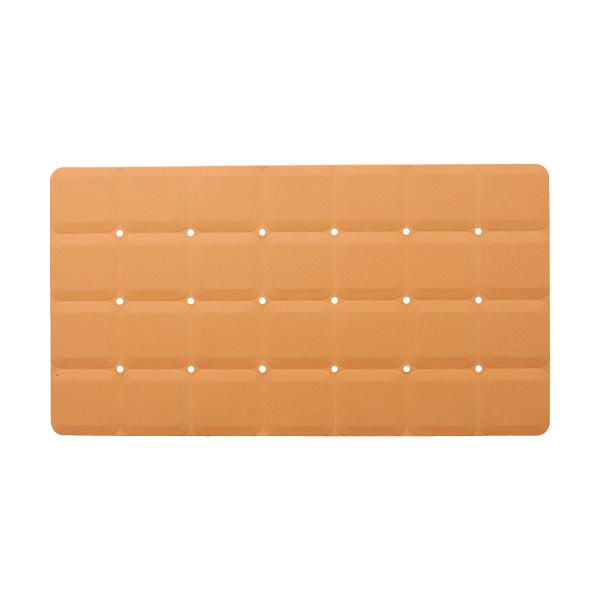 メーカー：幸和製作所　 品番：YM03  吸盤のないフラットタイプの自沈式浴槽マット。　　＜六角形の溝がすべり止め効果を発揮＞＜スペースに合わせてカット可能＞＜縁の傾斜により段差が少なくつまずきにくい＞＜製品自体の重さで浴槽内に沈む自沈式＞