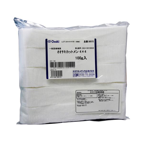 メーカー：オオサキメディカル 　品番：30572   使いやすいサイズにカットした医療脱脂綿です。　　