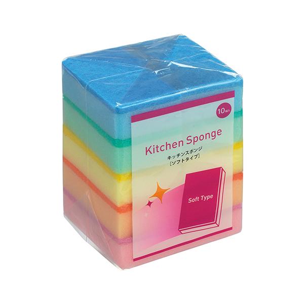 メーカー：オリジナル 　品番：TS10S   材質によって使い分け！ソフトタイプのキッチンスポンジ。　　