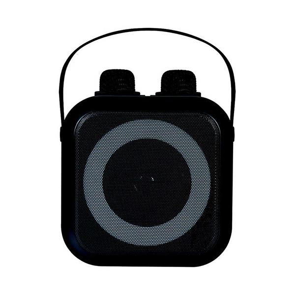 メーカー：ＺＥＰＥＡＬ　 品番：ZQS-10KB-K  ボーカルダウン機能で普段聴いてる音楽でカラオケが楽しめる　　天面にマイク収納穴を2つ装備。