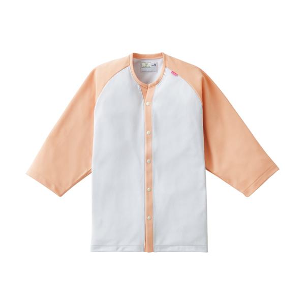 メーカー：トンボ　品番：CR821-12-LL　七分袖なので、袖口を汚す心配がありません。バイカラーがおしゃれなニット生地のシャツ。