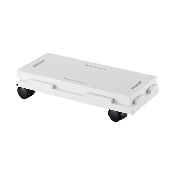 メーカー：サンコープラスチック　 品番：350060  店舗バックヤードや倉庫、オフィス、施設内でのストック管理に適した、シンプルで環境に馴染みやすい平台車です。　　縦・横いずれの方向にも連結できます。<BR>※お届けの商品はラ...