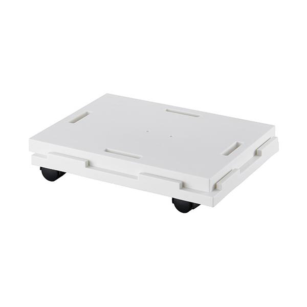 メーカー：サンコープラスチック　 品番：350268  店舗バックヤードや倉庫、オフィス、施設内でのストック管理に適した、シンプルで環境に馴染みやすい平台車です。　　縦・横いずれの方向にも連結できます。<BR>※お届けの商品はラ...