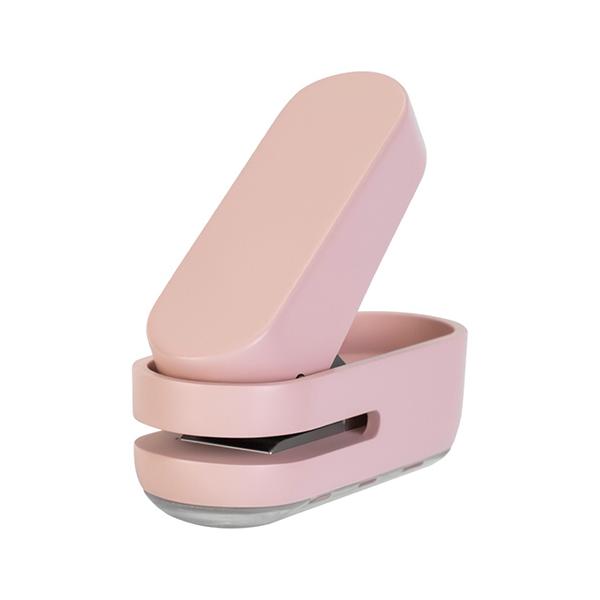 メーカー：デリ　 品番：DLI-NPN088PK  コンパクトでワンプッシュ操作の一穴パンチ。　　