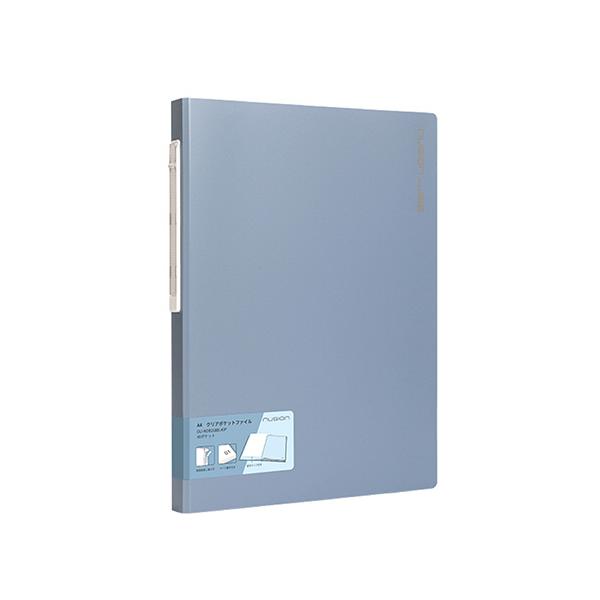 メーカー：デリ　 品番：DLI-NDB168BL40P  【固定式】やさしい色合いで、デスクに馴染むクリアポケットファイル。　　※お届けの商品はブルーになります。※お届けの商品はブルーになります。