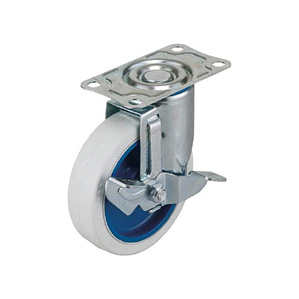 メーカー：ワコーパレット 　品番：ALG75NRBDSW   車輪にホワイトゴムを採用し、床面の汚れを防止しながらもゴム車輪の使いやすさを両立しました。　　