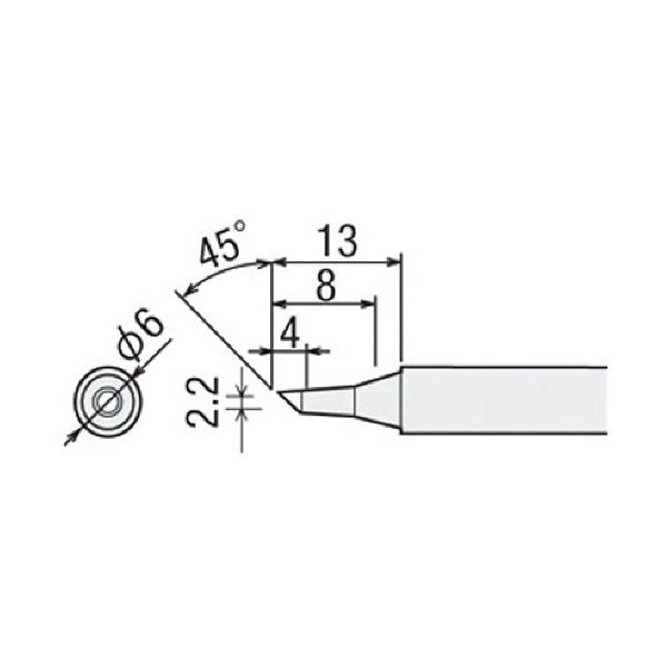 メーカー：太洋電機産業　 品番：PX2RT2BC  交換用こて先（高蓄熱タイプ）　　