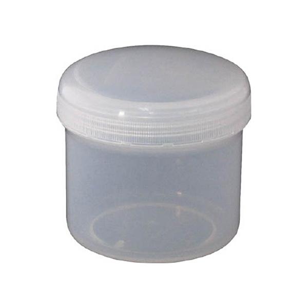 メーカー：瑞穂化成工業 　品番：2020   口径が広く、内部に突起がないため、ペースト状の物でも全量近く取り出すことができ、中栓付でサンプル容器として使用できます。　　