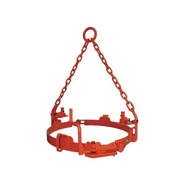 メーカー：日本クランプ　品番：SCX570　ドラム缶吊り作業。