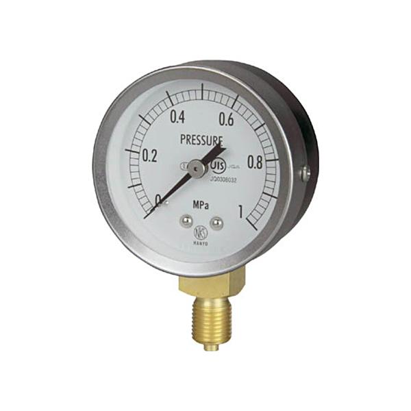 メーカー：長野計器 　品番：GS501211.6MP   ブルドン管の弾性変形（動き）を指針に伝える構造の圧力計で、構造が簡単なため、取り扱いが容易です。　　代表画像（画像はイメージです。）