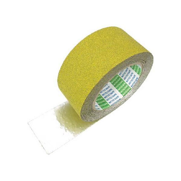 メーカー：日東電工   品番：AS127BOX50Y   屋外用。（素足以外で歩行する場所全般）工業、駅、各種施設の階段、スロープの滑り防止に。