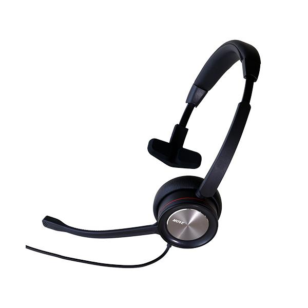 メーカー：ムーブ　 品番：MIC2-142-BK1H  コールセンターやWEB会議等の騒音対策に適したクリアボイスアダプター付き有線ヘッドセット　　クリアボイスアダプター付。＜使用イメージ＞