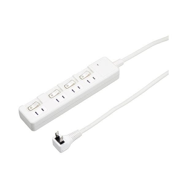 通電状態がわかるLED個別スイッチタップ。雷ガード付き。