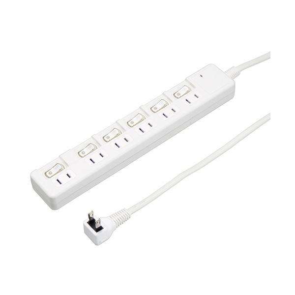 メーカー：ヤザワ　 品番：H8KS662WH  通電状態がわかるLED個別スイッチタップ。雷ガード付き。　　＜パッケージ＞＜使用イメージ＞<BR>※お届けの商品は2mになります。＜使用イメージ＞<BR>※お届けの商品...