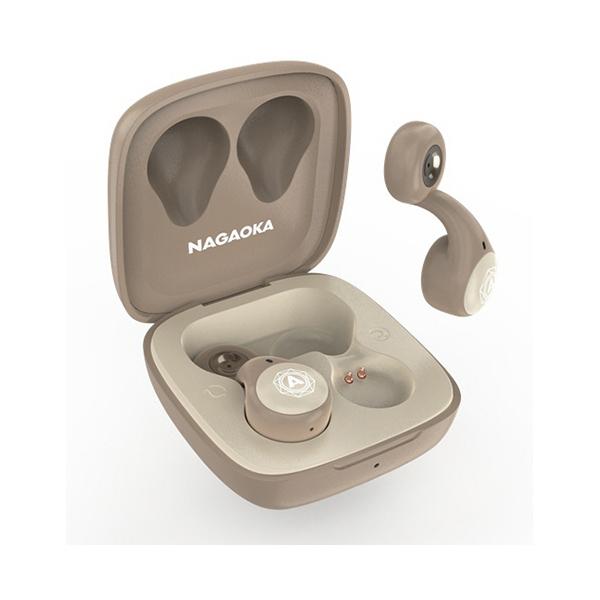 メーカー：ナガオカ　 品番：NRING30ABE  まるでイヤリングのような見た目が特徴の「新感覚」ながら聴きイヤホン　　＜使用イメージ＞