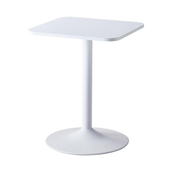 メーカー：ＹＡＭＡＺＥＮ　 品番：MFD-5555R(OW/SWH)  ちょとした打ち合わせに、作業にシンプルなカフェテーブル。　　＜天板アップ＞＜使用イメージ＞<br>商品の色はホワイトになります。