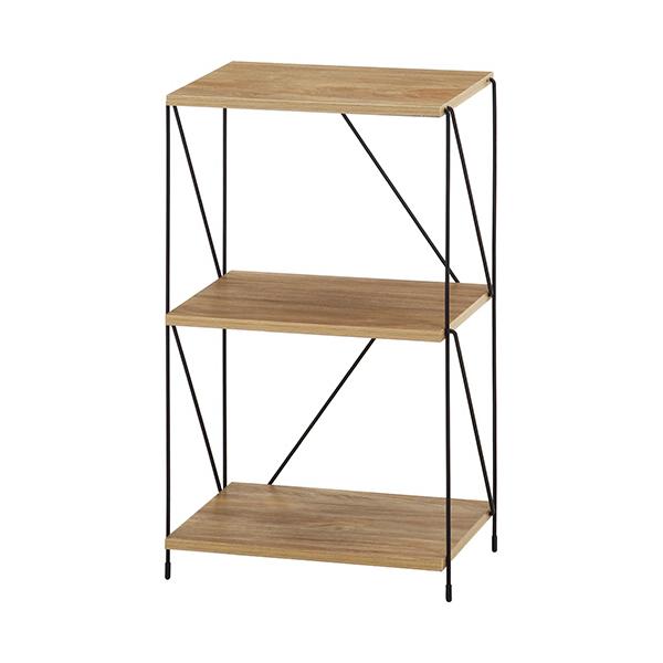 メーカー：不二貿易 　品番：C/D77560   差し込むだけの簡単組み立て！工具不要オープンラック　　＜寸法図＞＜使用イメージ＞