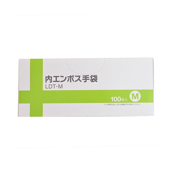 メーカー：伊藤忠リーテイルリンク   品番：LDT-M   【食品衛生法適合】内側にエンボス加工を施した使い捨てポリエチレングローブ