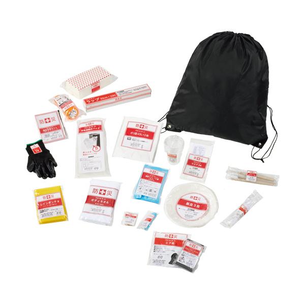 メーカー：ＹＡＭＡＺＥＮ  品番：YBN-20  ナップサック1つに防災グッズ20点を収納。