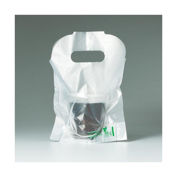 メーカー：ミヤゲン  品番：CAB03  カップが手提げできるテイクアウト袋。