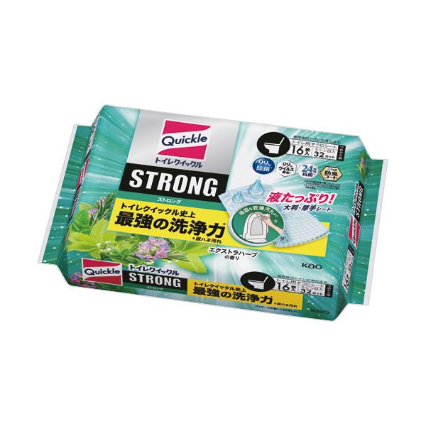 メーカー：花王　品番：417671　厚手で丈夫なので1枚でまるごとトイレそうじ。液量たっぷり！一気にラク落ち！STRONGタイプ。