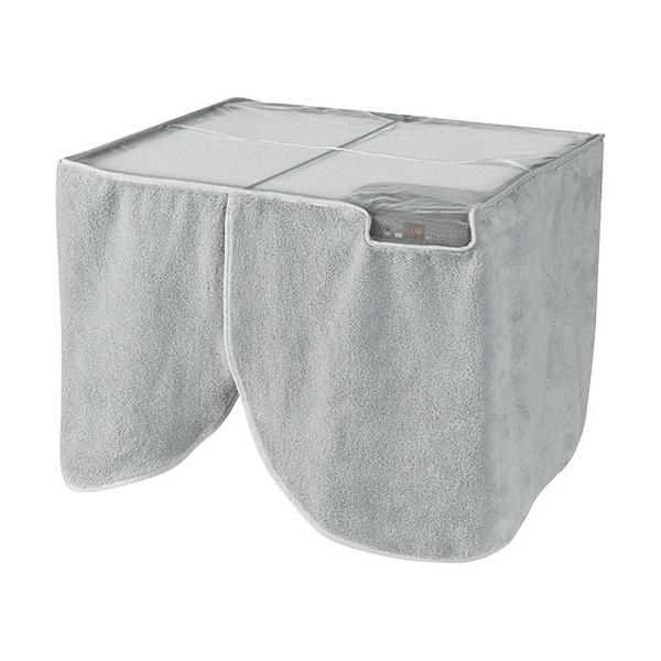 メーカー：アピックス 　品番：ADH-182-GY   マグネットで簡単取付け。足元をポカポカに。　　＜裏面＞裏面マグネット付。木製デスクは付属の固定金具で設置可能。