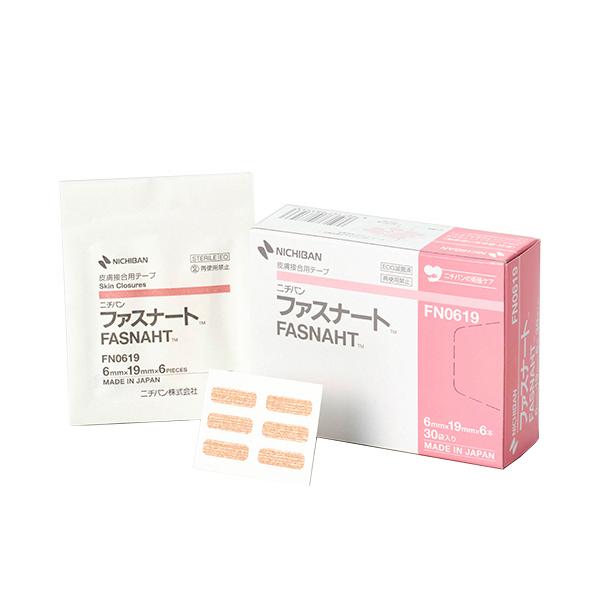 メーカー：ニチバン　 品番：FN0619  手術創や挫創・切創の閉鎖、縫合部の補強に。　　＜使用イメージ＞＜使用イメージ＞