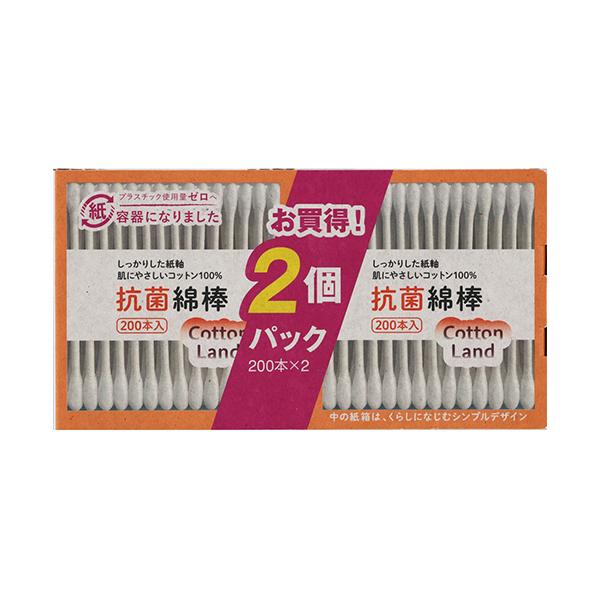 メーカー：平和メディク   品番：6313   プラスチック使用量ゼロへ。紙箱入り抗菌綿棒。