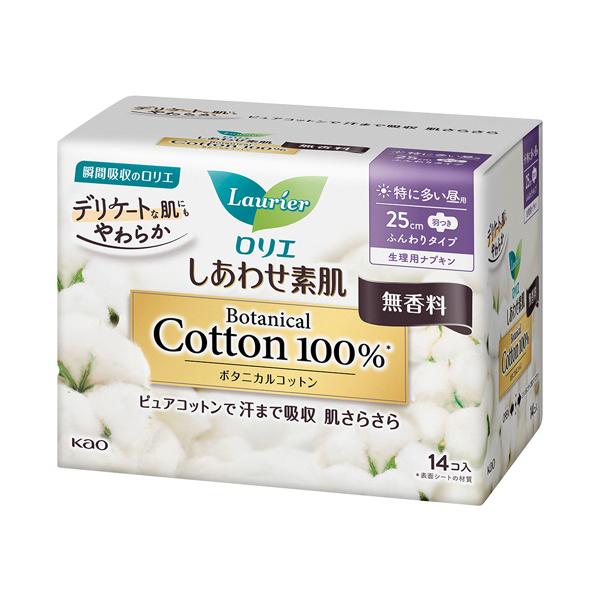 メーカー：花王　 品番：427403  瞬間吸収のロリエ。デリケートな肌にもやわらか。ピュアコットンで汗まで吸収、肌さらさら。　　