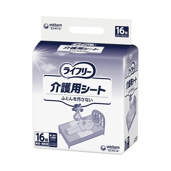 メーカー：ユニ・チャーム　 品番：16433  おむつからのモレや寝返り時のすき間モレから、布団やマットレスを死守するための大判・使い捨て吸水シーツです。　　