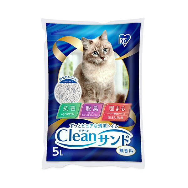 メーカー：アイリスオーヤマ 　品番：CLS-5L   猫トイレを清潔に保つ、人も愛猫もうれしい鉱物製猫砂です。　　
