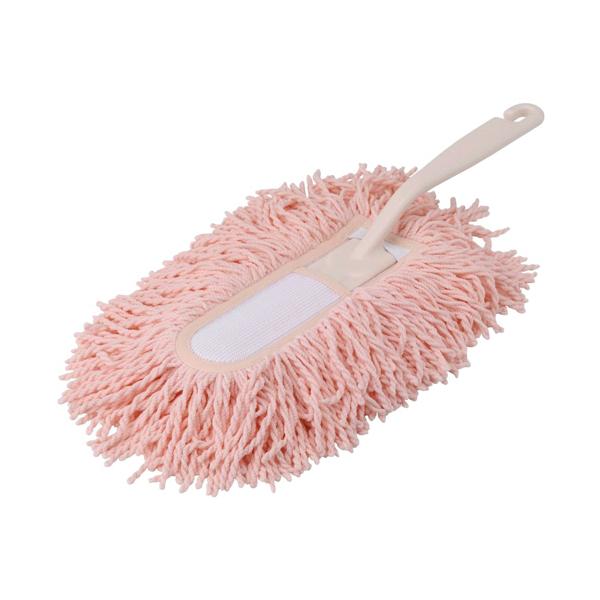 メーカー：レック　 品番：S-578  マイクロファイバーのふさふさモップでホコリを絡め取ります。　　＜パッケージ＞＜パッケージ裏面＞