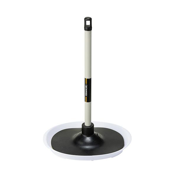 メーカー：テラモト 　品番：CL-421-080-0   つまりやすいトイレの個室内に常備しておくのに役立つトレイ付です。　　＜パッケージ＞＜パッケージ＞＜パッケージ＞トレー付き。