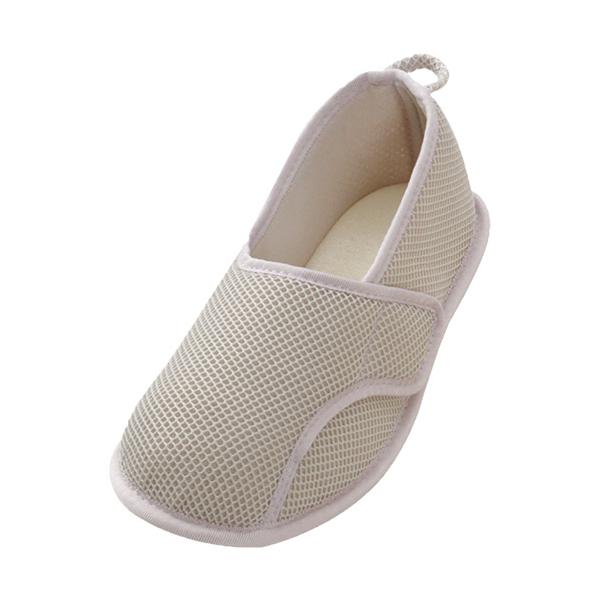 メーカー：徳武産業　品番：N2502 グレ- S ミギ　病院内でも安心安全の入院シューズ！素足でも気持ちよいパイル生地。