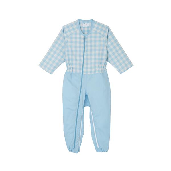 メーカー：日本エンゼル　 品番：5748-BL-M  ファスナーの部分開閉など便利な機能を備えたつなぎねまき。ご自宅でのケアにもおすすめです。　　