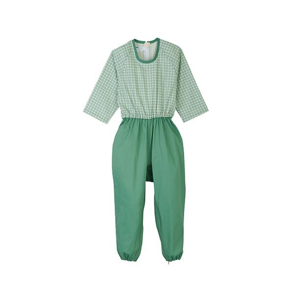 メーカー：日本エンゼル　 品番：5731-N-GR-L  ファスナーロック機能のない背中開きのつなぎねまき。股ファスナーは左右どちらからでも開閉可能です。　　