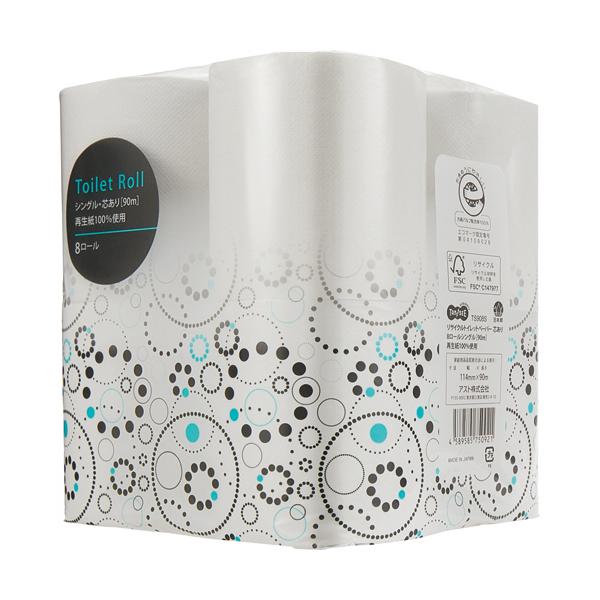 メーカー：オリジナル 　品番：TS908S   手触りやわらかそのままに、1.5倍長く使える再生紙ロール。　　画像はイメージです。<BR>商品はシングルになります。