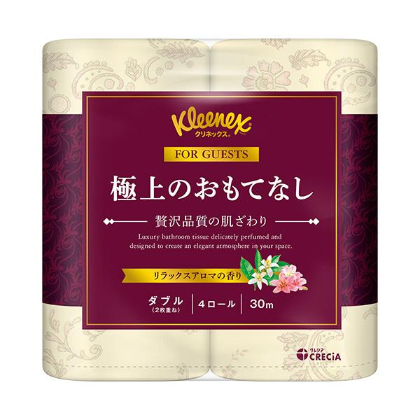 メーカー：日本製紙クレシア 　品番：22810   おもてなしの心から生まれた贅沢品質の4ロール　　＜イメージ＞