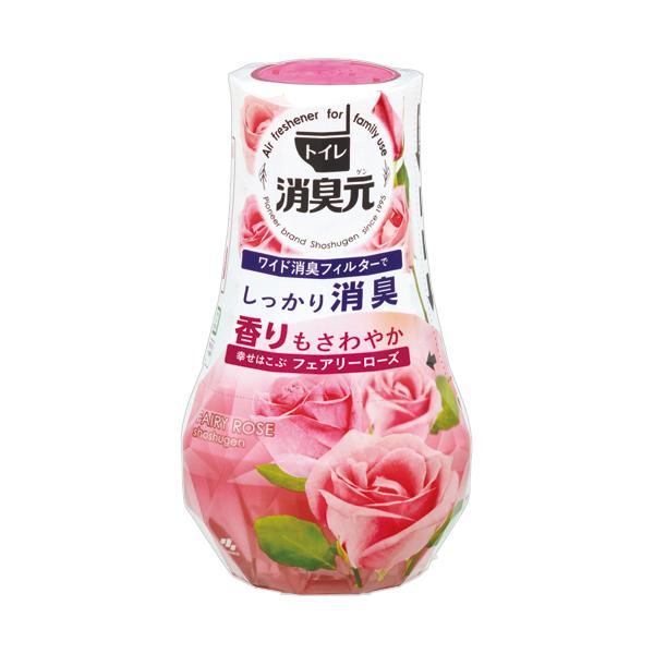 メーカー：小林製薬 　品番：トイレノシヨウシユウゲンシアワセフエアリ-ロ-ズ400ML   極太「ろ紙」が、ニオイのもとをぐんぐん消臭。　　